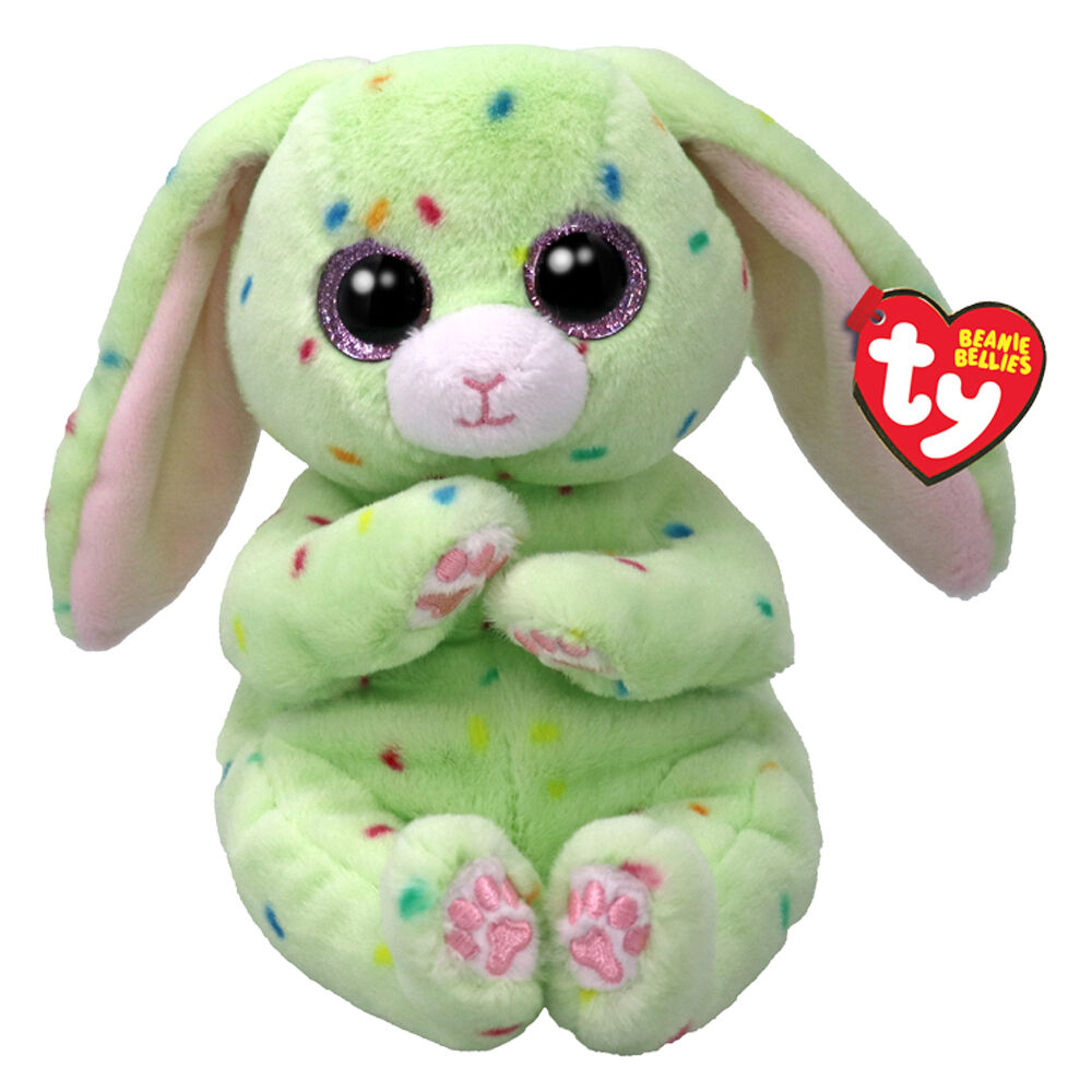 TY Beanie Bellies Fern Bunny Kids Plush Toy Green 20cm 3y+ Regular ...