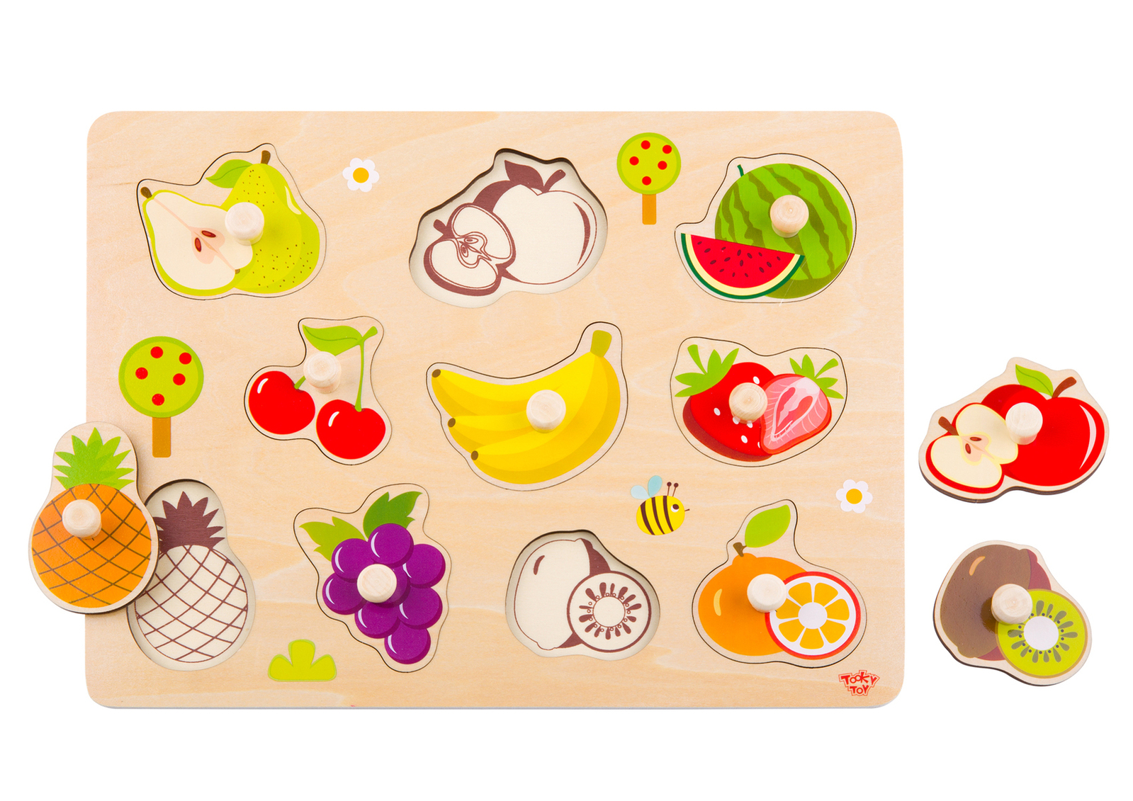 Tooky Toy Fruit Peg Puzzle - Online | KG Electronic