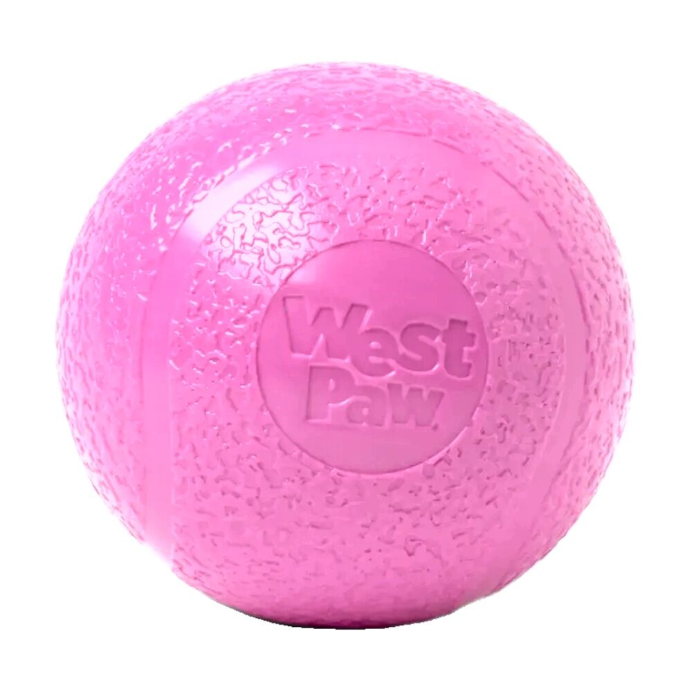 West Paw Echo Boundr Pet Dog Ball Throwing Soft Chew Toy Large Hot Pink ...